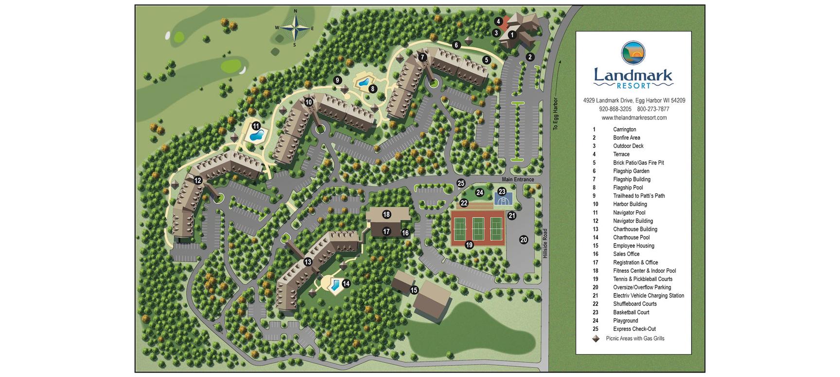 Resort Maps | The Landmark Resort, Egg Harbor